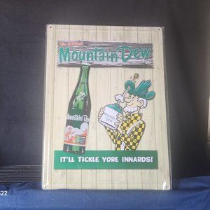 Wall Decor | Mountain Dew Itll Tickle Your Innards Metal Sign 12wx17h ...